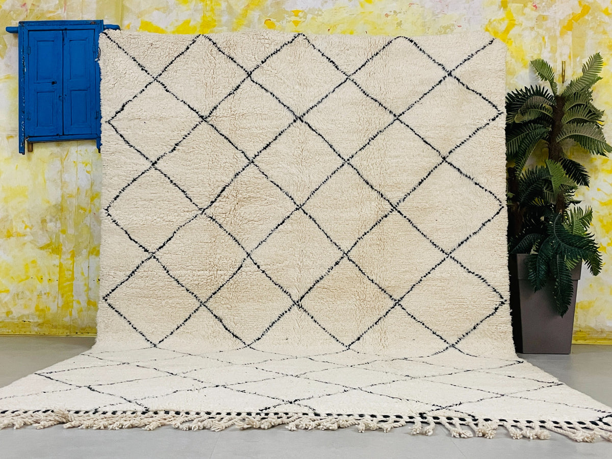 beni ourain wool moroccn rug - Beni ourain carpet – The Wool Rugs