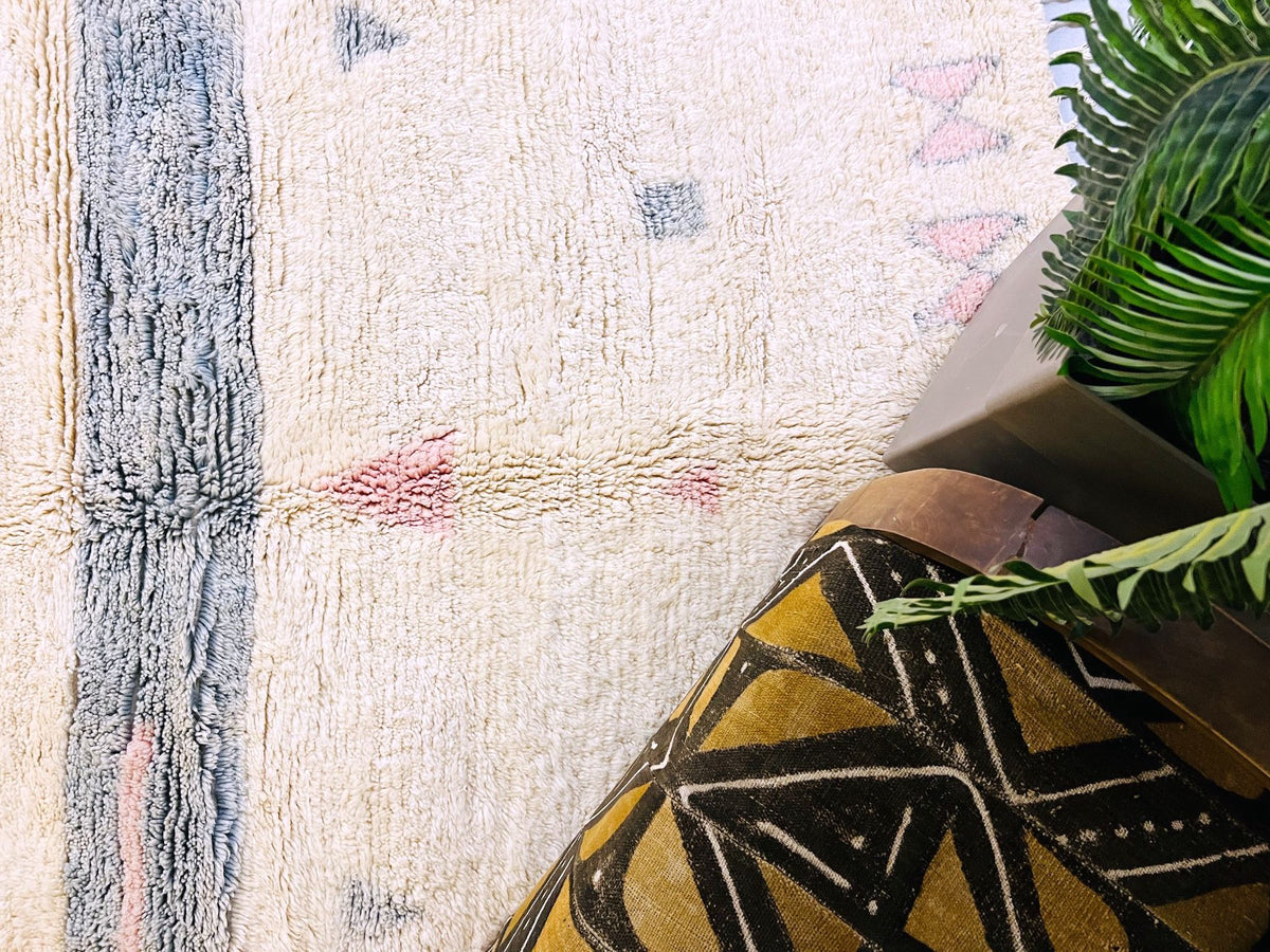 Blush Berber Rug 4x8 ft - G5467 – The Wool Rugs