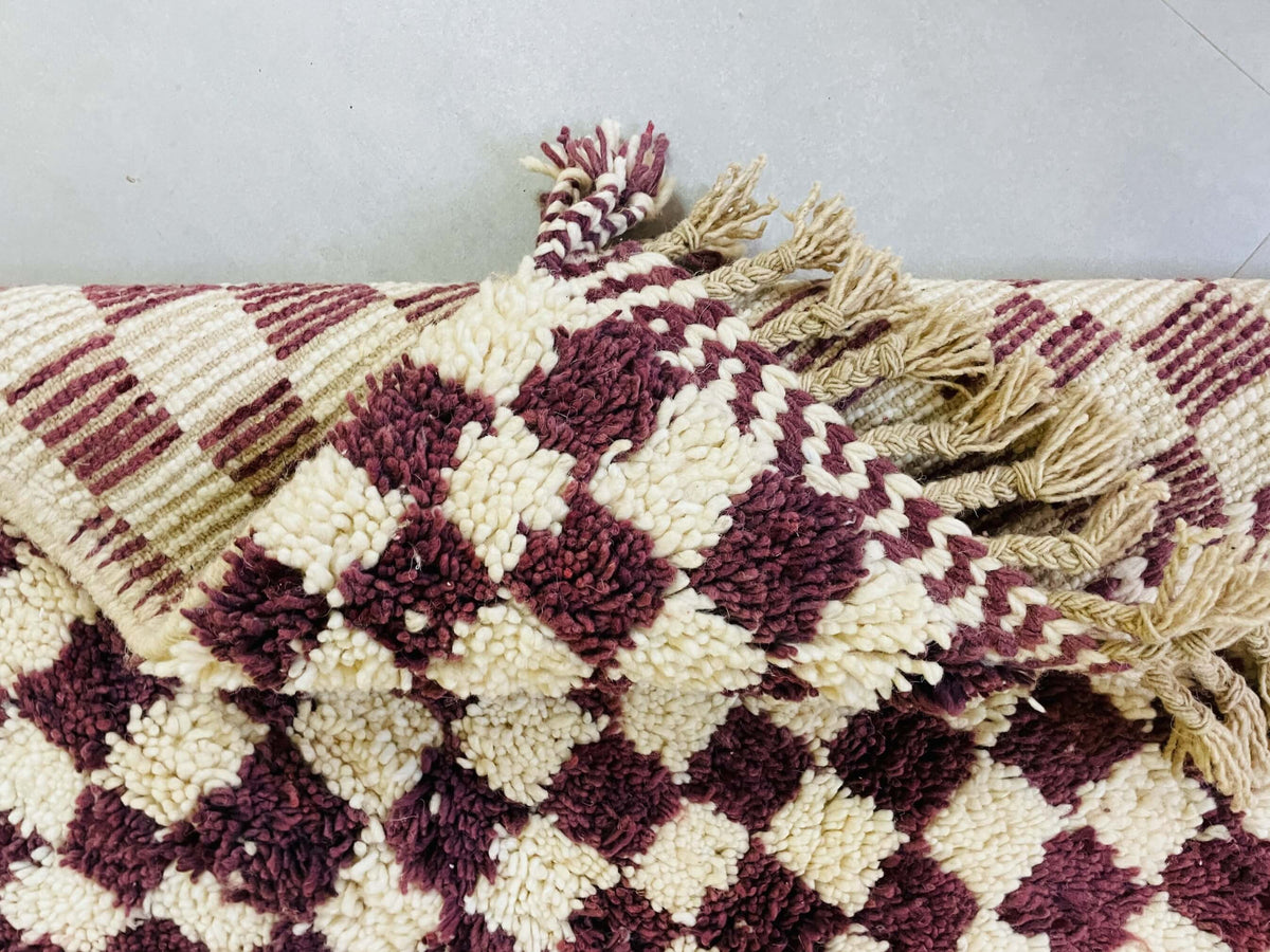 Moroccan Checkered Rug 4x6 ft - N7266 – The Wool Rugs