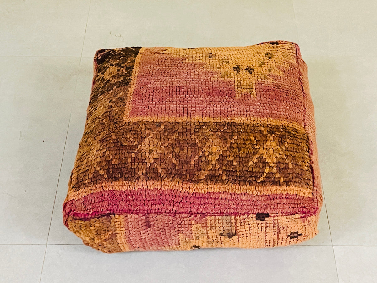 Moroccan Handmade Pouf Wool - Q53 – The Wool Rugs
