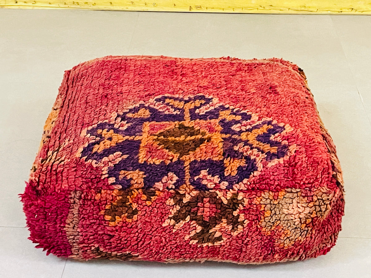 Artistic wool Colorful Pouf - Q55 – The Wool Rugs