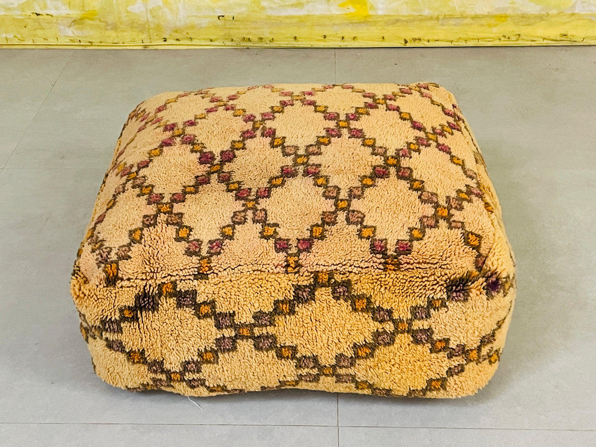 Handmade Wool Pouf - D3 – The Wool Rugs